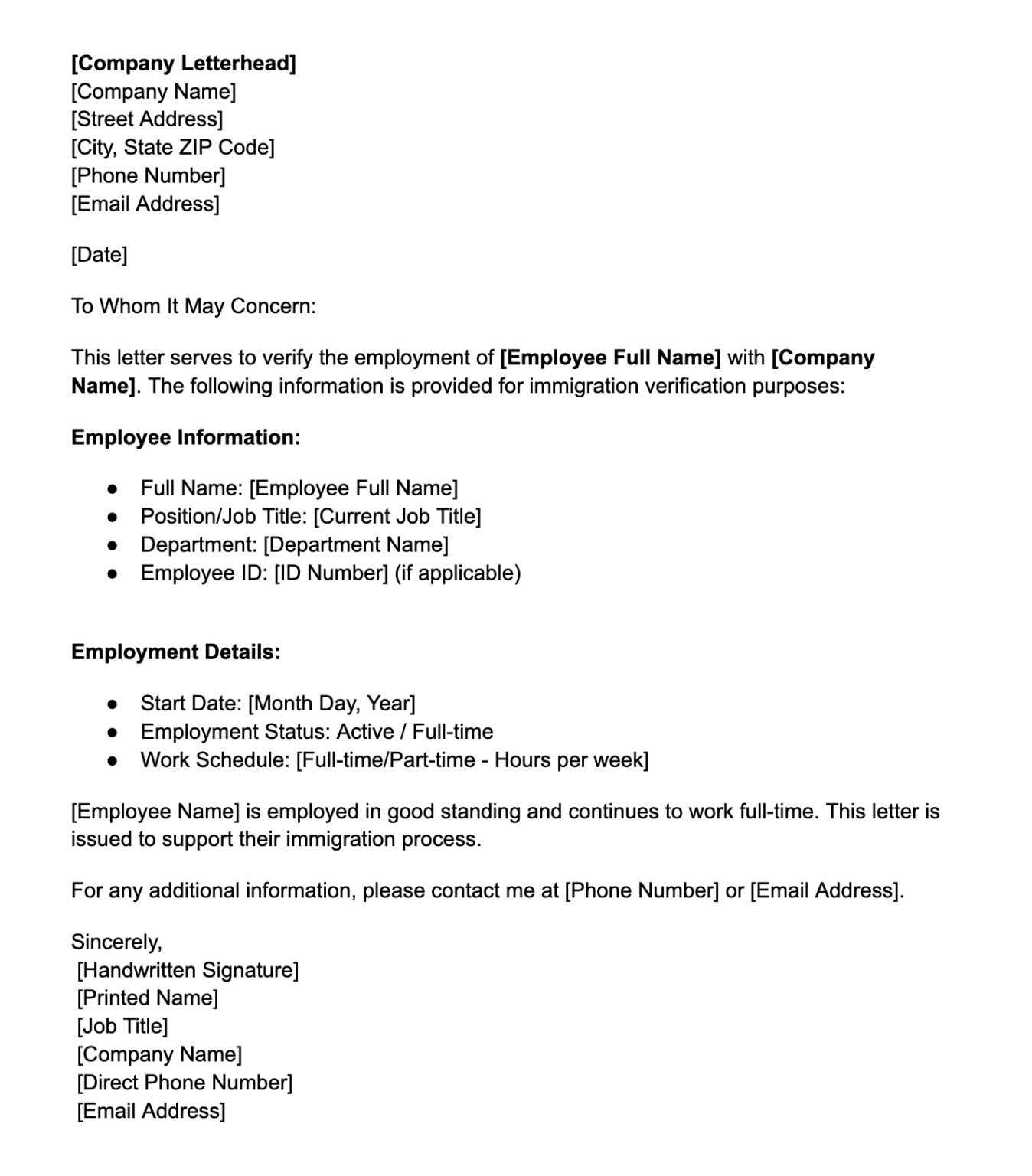Employment Verification Letter Sample Made Easy - Hr Simple