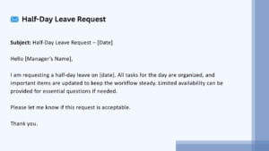 How to Write a Clear Time Off Request Email? - Hr Simple
