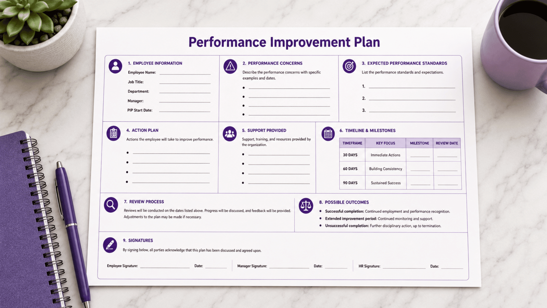 Performance Improvement Plan Template: A Practical Guide for HR