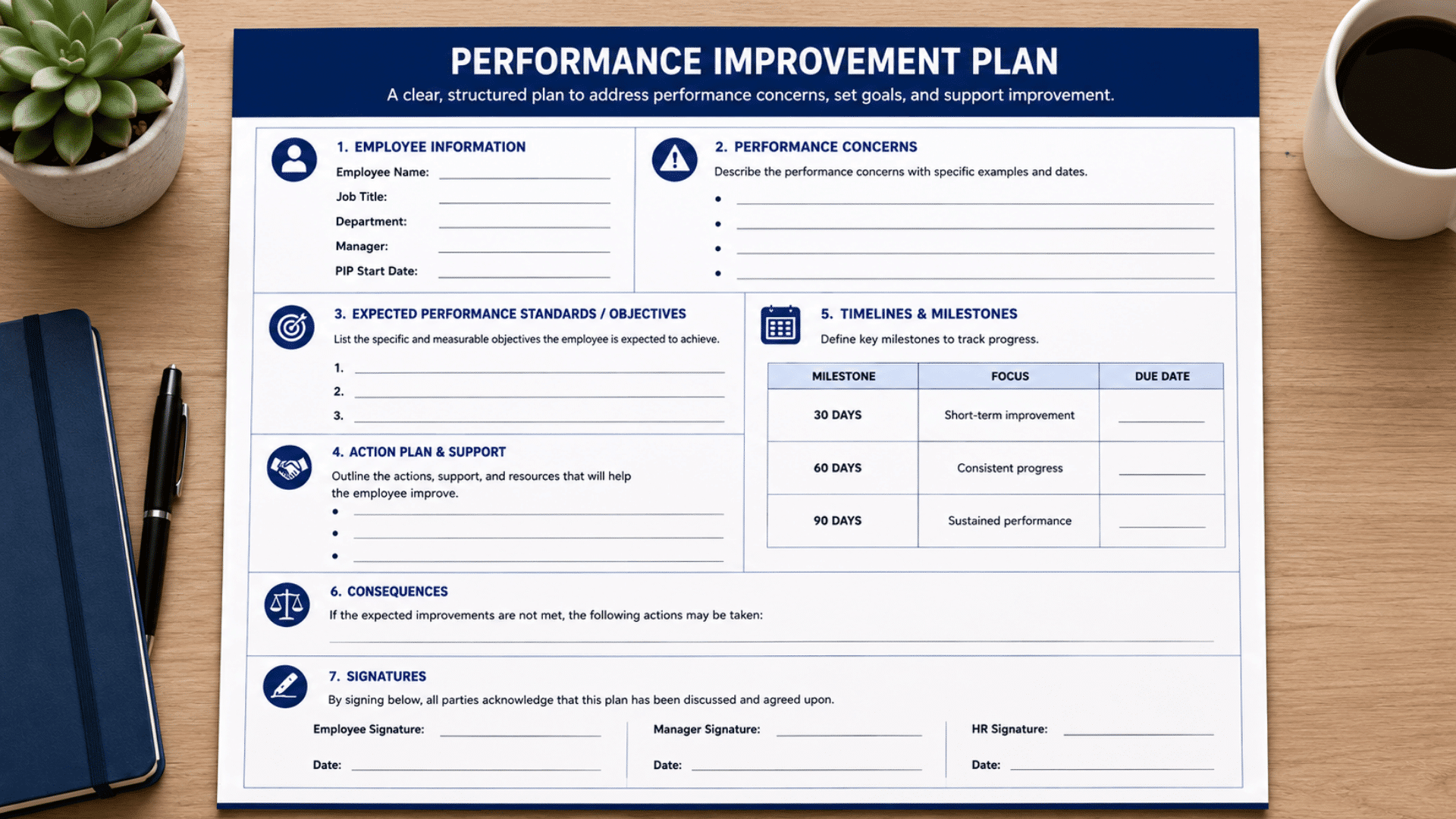 Performance Improvement Plan Template: A Practical Guide for HR